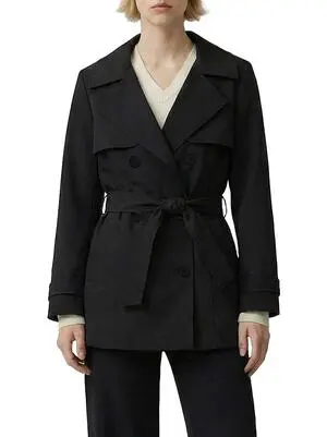 NOIZE Amina Water Repellent Tie Waist Coat - Black