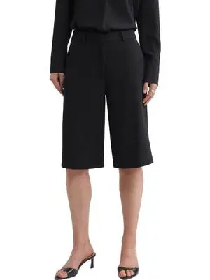 Nordstrom Tailored Bermuda Shorts - Black