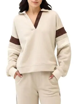 THREADS 4 THOUGHT Colorblock Fleece Sweatshirt - Oatmeal/tapioca
