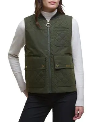 Barbour Theodora Quilted Vest - Olive