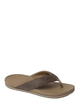 Reef Phantom Bonzer Leather Flip Flop - Fossil
