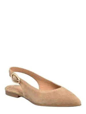 SOFFT Marcella Slingback Pointed Toe Flat - Brandy