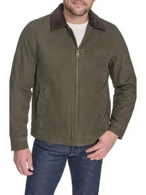 LEVI'S Canvas Utility Jacket With Quilted Lining - Olive