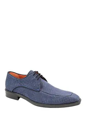 Mezlan Embossed Derby Lace-up Shoes - Blue