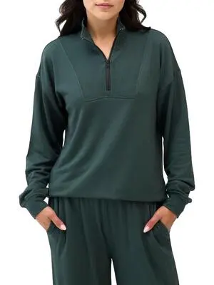 THREADS 4 THOUGHT Nyla Fleece Half Zip Pullover - Alpine/black