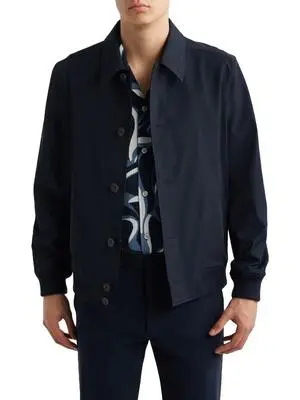 REISS Bobby Bomber Jacket - Navy