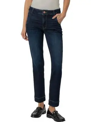 Kut From The Kloth Reese High Rise Ankle Slim Straight Leg Jeans - Mentor