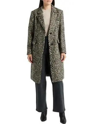 Bcbgmaxazria Faux Fur Animal Print Tailored Coat - Leopard