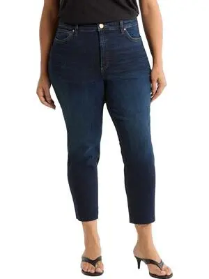 Kut From The Kloth Rachael Fab Ab Raw Hem High Waist Crop Mom Jeans - Mentor