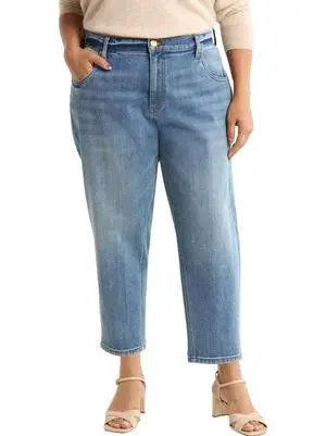 Kut From The Kloth High Waist Crop Baggy Jeans - Discuss