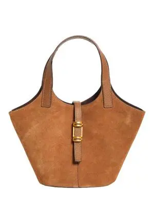 REISS Lyra Leather & Suede Tote - Tan