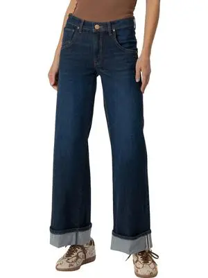 Kut From The Kloth Meg High Waist Cuffed Wide Leg Jeans - Insure
