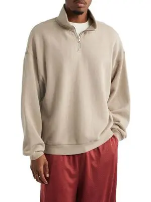 ELWOOD Organic Cotton Quarter Zip Pullover - Tan