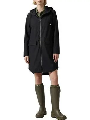 NOIZE Janae Water Repellent Hooded Raincoat - Black