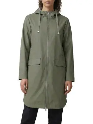 NOIZE Janae Water Repellent Hooded Raincoat - Sage
