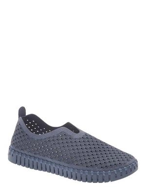 ILSE JACOBSEN Ilse Jacobsen Tulip Tulipu Perforated Slip-On Sneaker Grey Blue