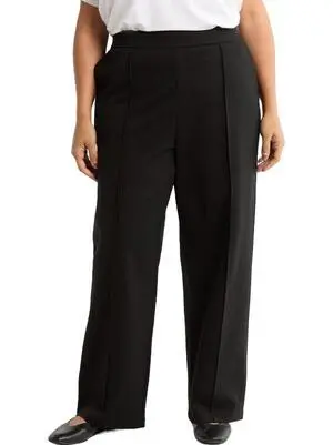 EILEEN FISHER Eileen Fisher High Waist Double Knit Straight Leg Pants