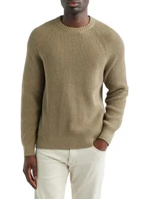 Madewell Shaker Stitch Cotton Crewneck Sweater - Heather Sage