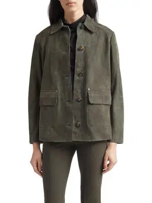 Vince Suede Barn Jacket - Dark Thyme