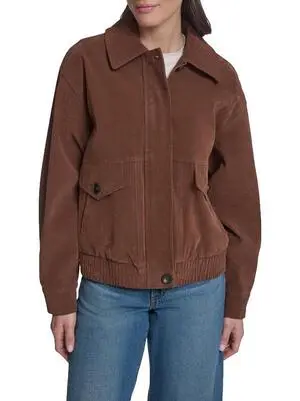 LEVI'S Levi's Relaxed Fit Faux Suede Bomber Jacket Maple
