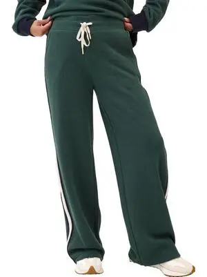 THREADS 4 THOUGHT Lupita Fleece Track Pants With Side Stripes - Alpine/galaxy