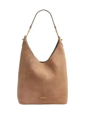 Veronica Beard Small Suede Shoulder Bag - Bark