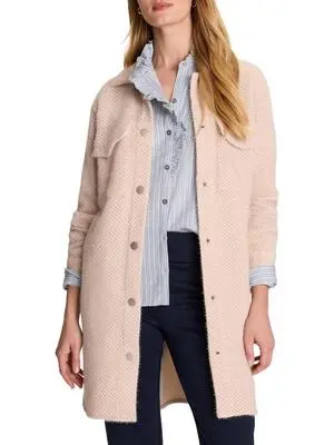 NIC+ZOE NIC+ZOE Cozy Twill Jacquard Knit Shirt Jacket