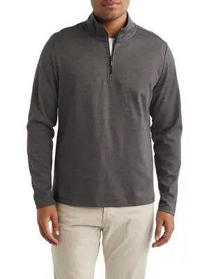 Robert Barakett Rupert Quarter Zip Pullover - Espresso