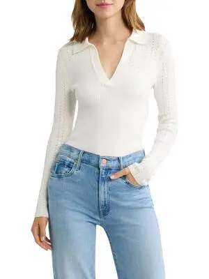 Madewell Johnny Collar Sweater - Lighthouse