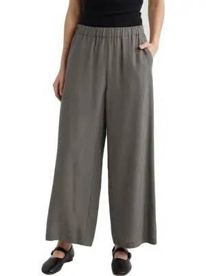 EILEEN FISHER Eileen Fisher High Rise Wide Leg Ankle Pants