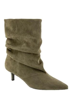 Bcbgmaxazria Dalles Kitten Heel Pointed Toe Booties - Olive