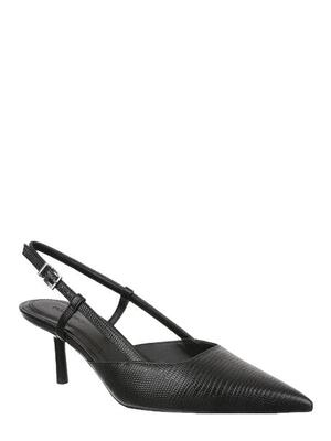 Nordstrom Lana Pointed Toe Slingback Pump - Black Lizard