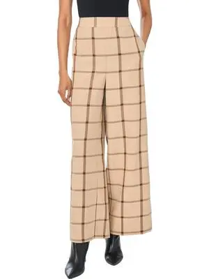 Vince Camuto Plaid Wide-leg Pants - Fall Camel