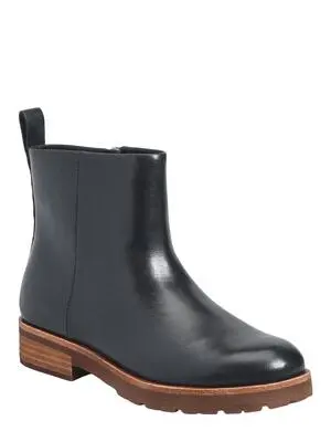 Kork-Ease® Bethney Bootie With Stacked Heel - Black Leather