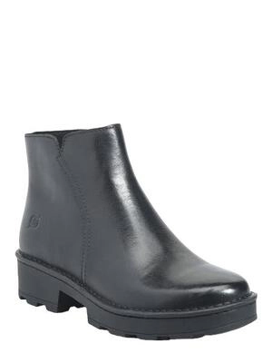 BØRN Camden Zip-up Bootie - Black Leather