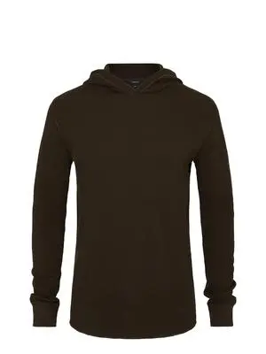Vince Vince Cotton Thermal Hoodie Night Moss