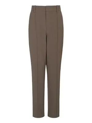 Vince Vince Crepe High-Waist Pintuck Trousers Taupe