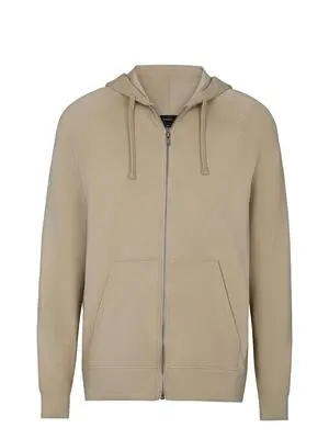 Vince Cotton French Terry Full-zip Hoodie - Terrapin