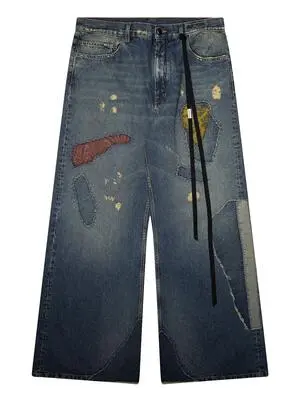 ANN DEMEULEMEESTER Relaxed Flared Trousers - Blue