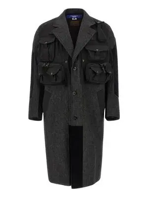 Junya Watanabe X Filson Tweed Coat With Pockets - Black