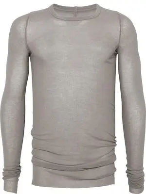 Rick Owens Rib Long Sleeve T-shirt - Grey