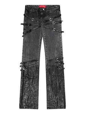 DILARA FINDIKOGLU Melting In Venus" Buckled Jeans - Grey