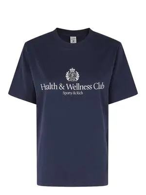 SPORTY & RICH H&w Crest T-shirt - Blue