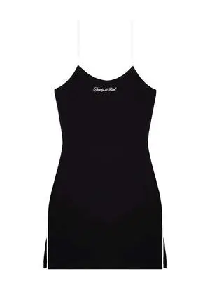 SPORTY & RICH Signature Logo Sports Dress /white - Black