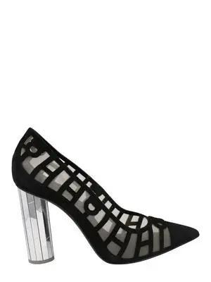 SALVATORE FERRAGAMO Ferragamo Florise X5 Suede Laser Cut Pumps