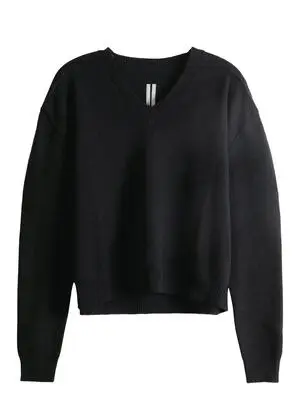 Rick Owens Tommy V-neck Sweater - Black