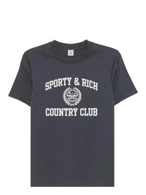 SPORTY & RICH Varsity Crest T-shirt - Grey