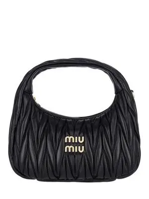 MIU MIU Miu Miu Quilted Lambskin Hobo Bag