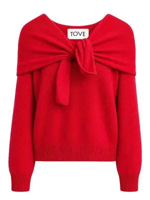 Tove Malia Cashmere Jumper - Red