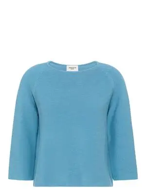 Max Mara Cotton Boat-neck Sweater - Turquoise